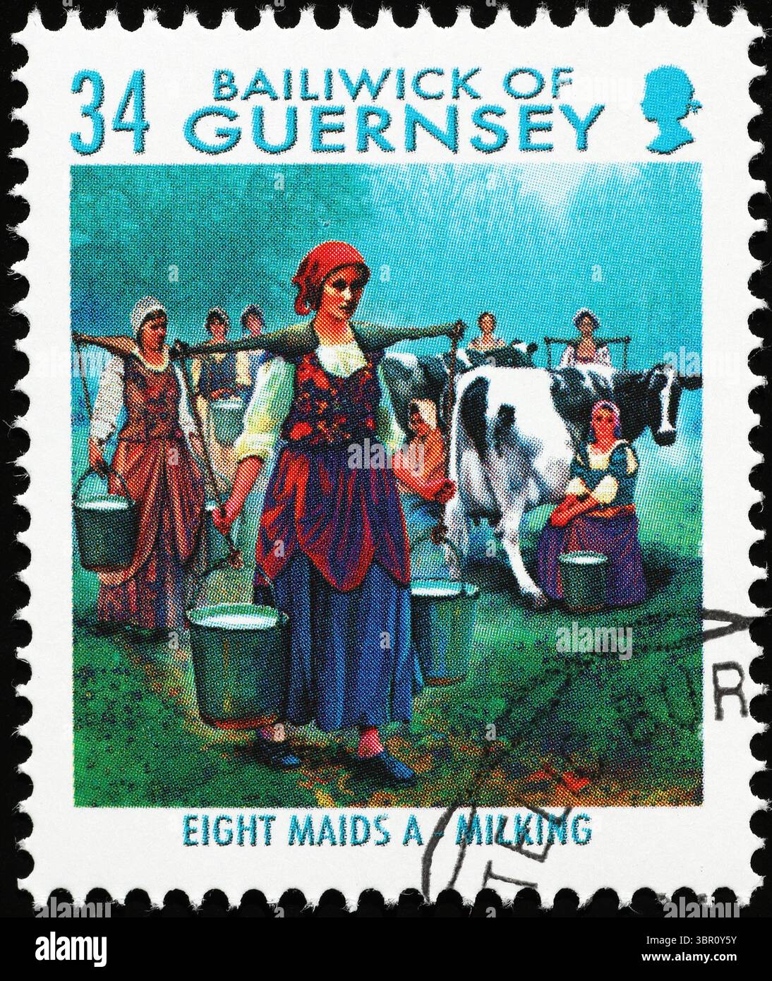8 maids milking hi-res stock photography and images - Alamy