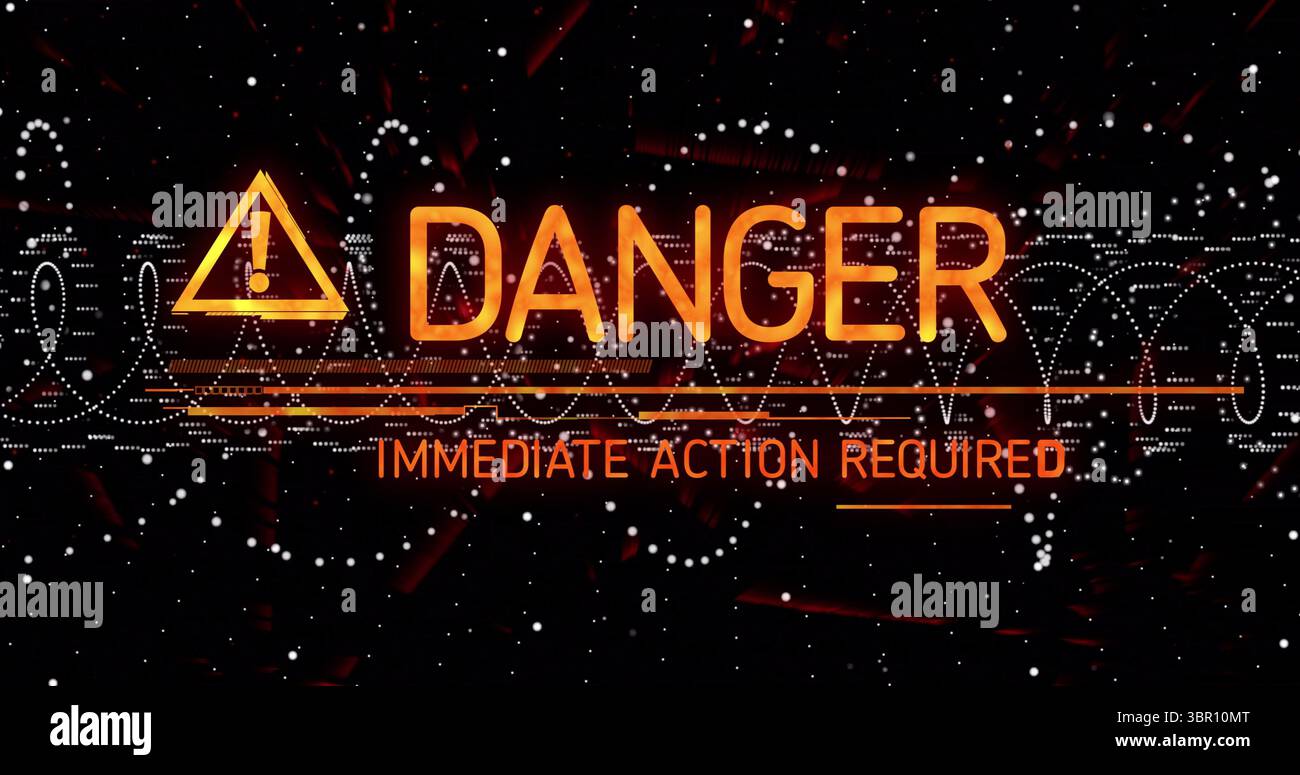 Animation red alert message flashing hi-res stock photography and ...