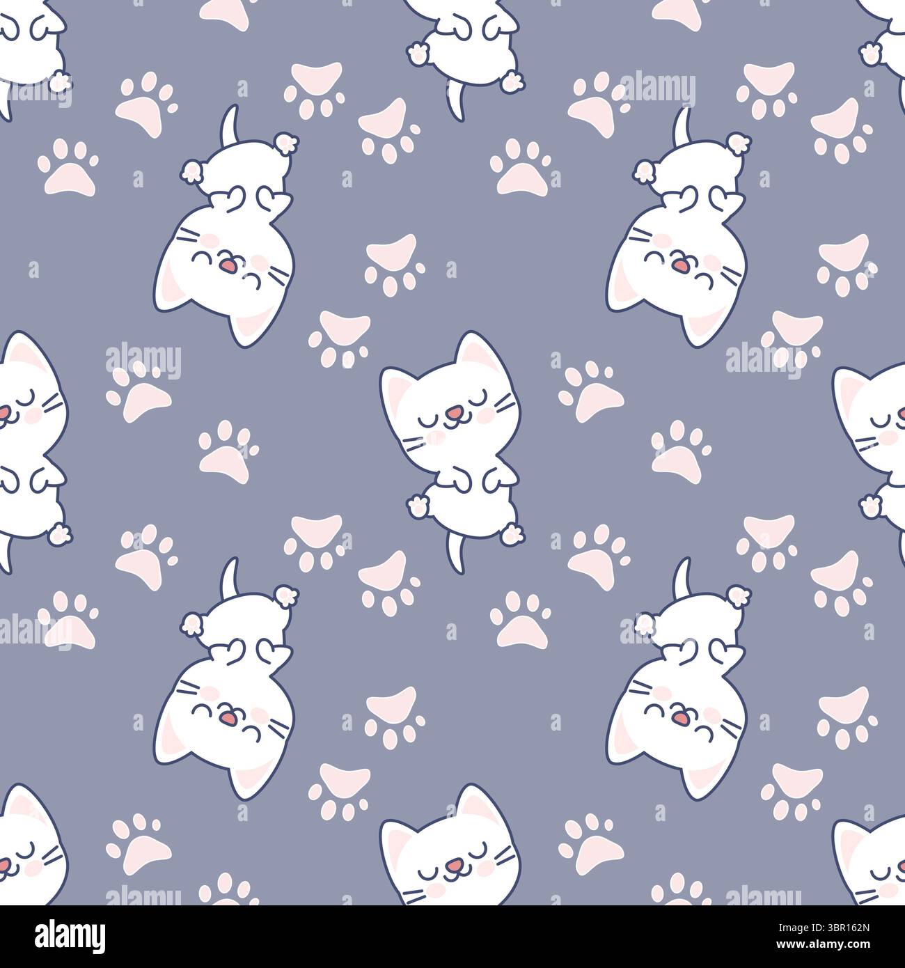 Seamless background design cats Cut Out Stock Images & Pictures - Alamy