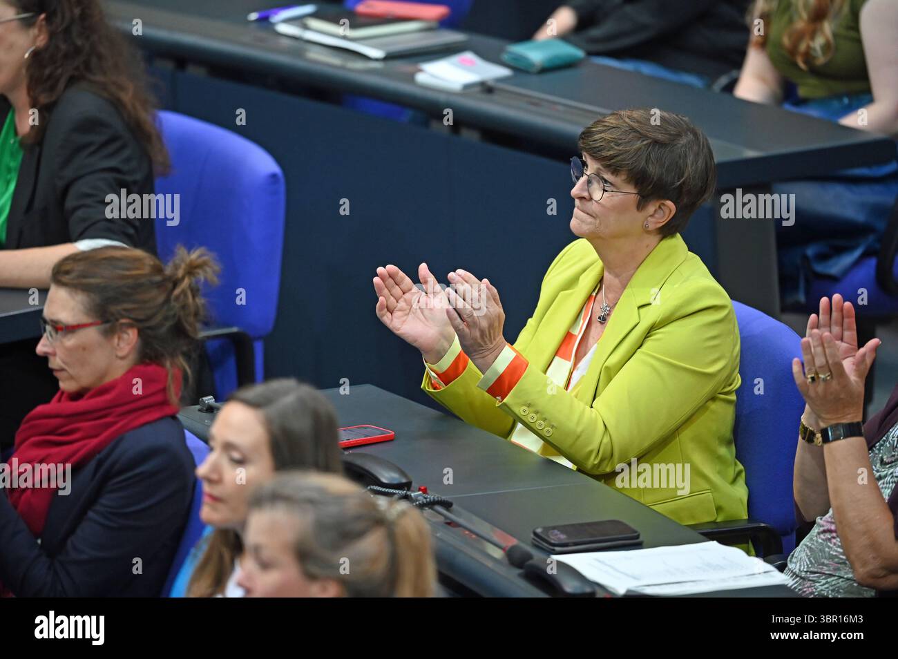 10 July 2025, Berlin: Saskia Esken (SPD) takes part in the continuation ...