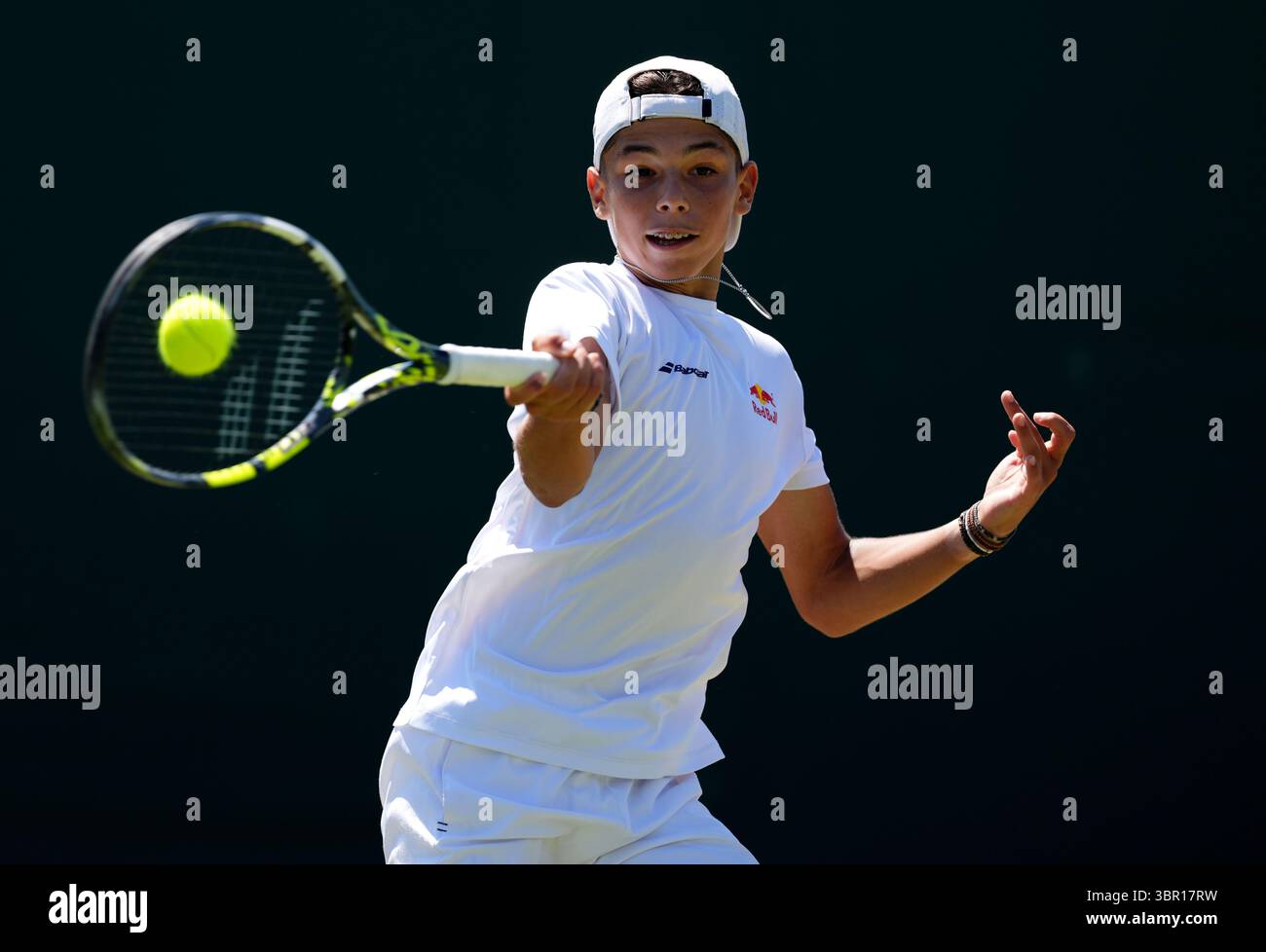 Rafael Pagonis during his Boy's 14 and Under Singles match against ...