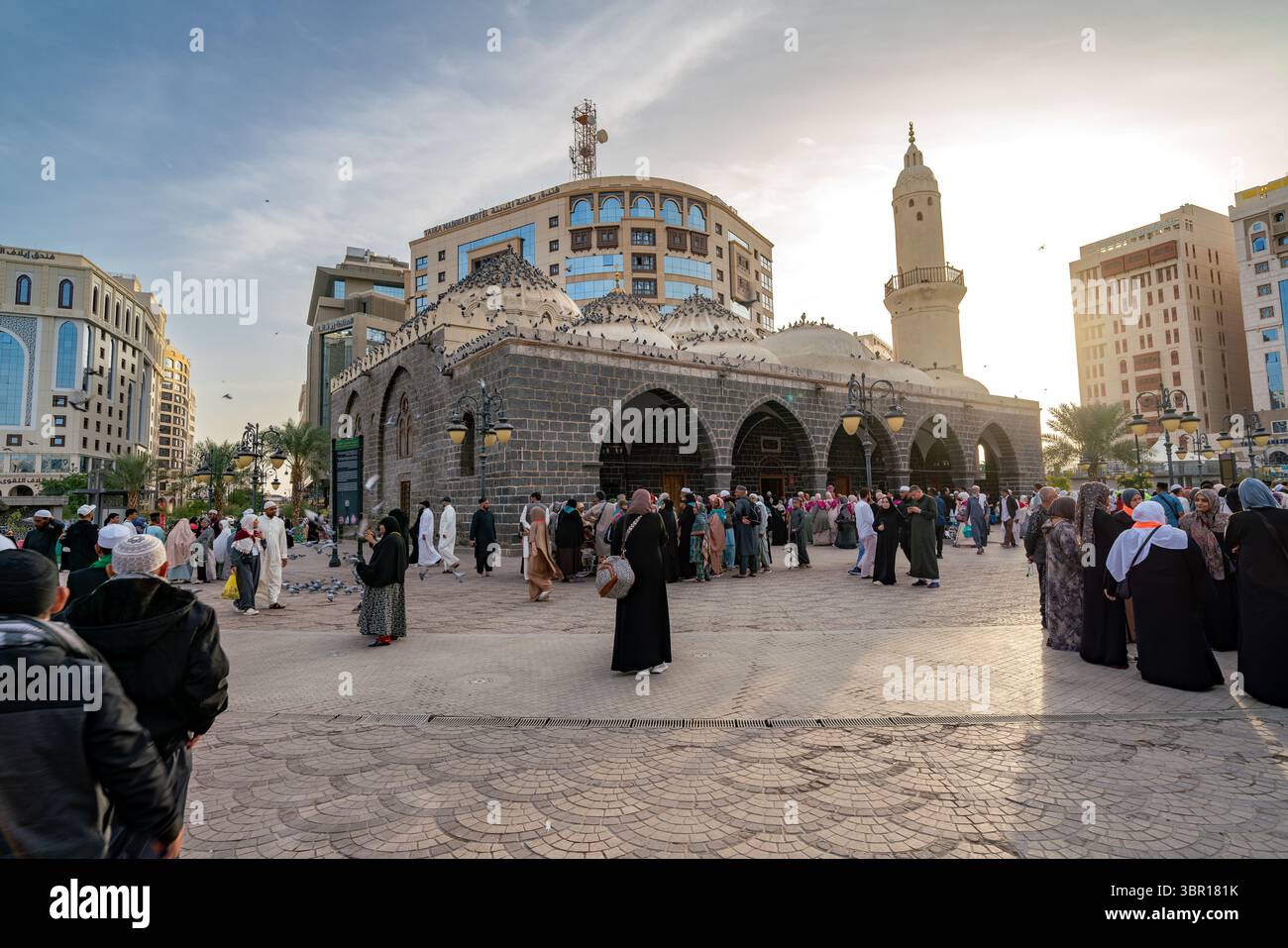 Medina, Saudi Arabia - December 18, 2024: Pilgrims at Masjid Al-Ghamama ...