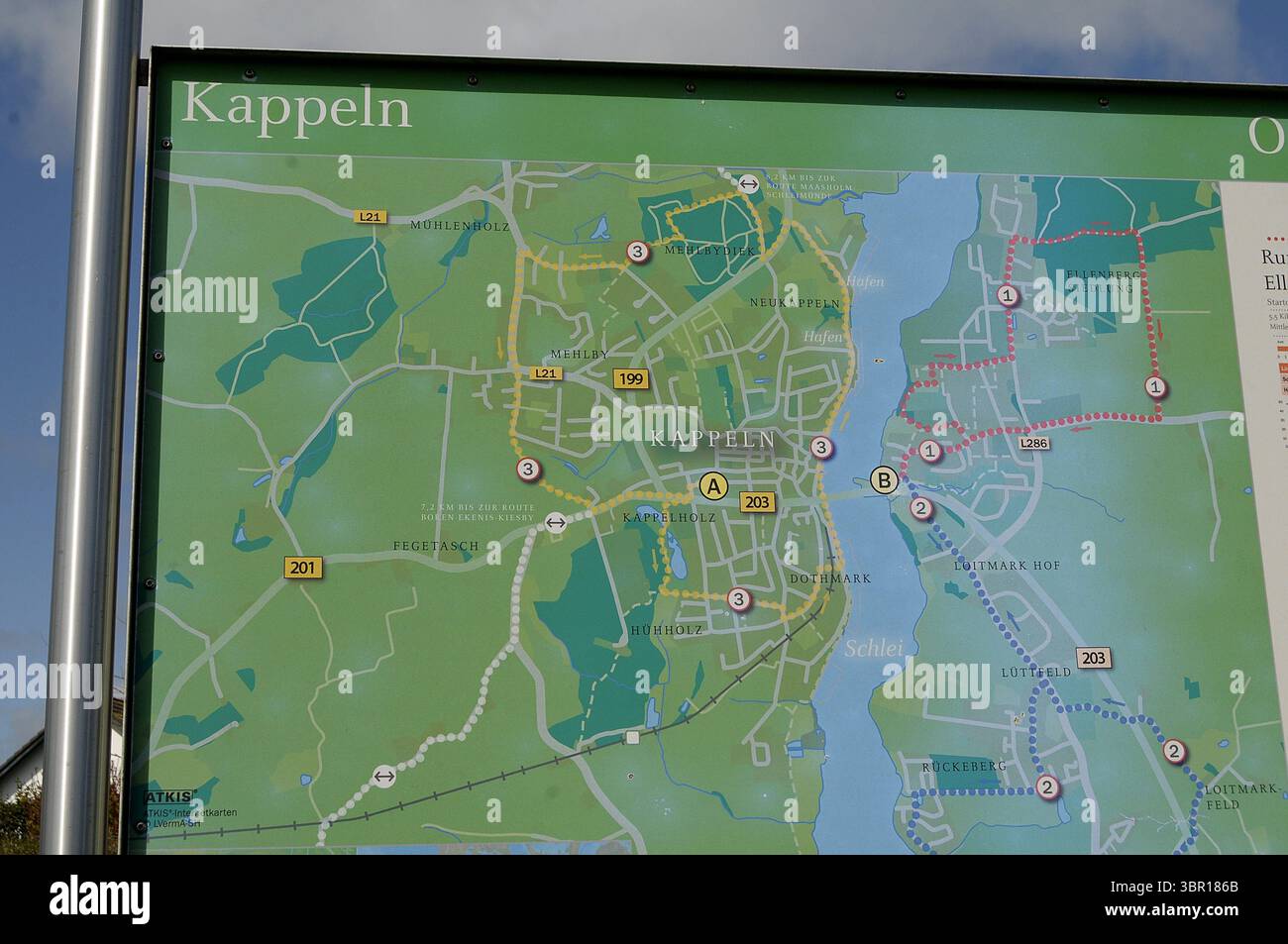 Kappeln Germany 22..April 2017 Life and landscape of German town ...