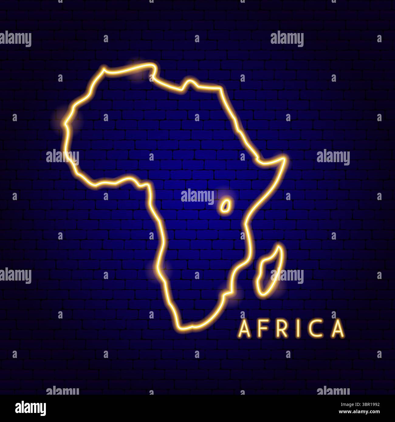 Africa Map Neon Silhouette Stock Vector Image & Art - Alamy