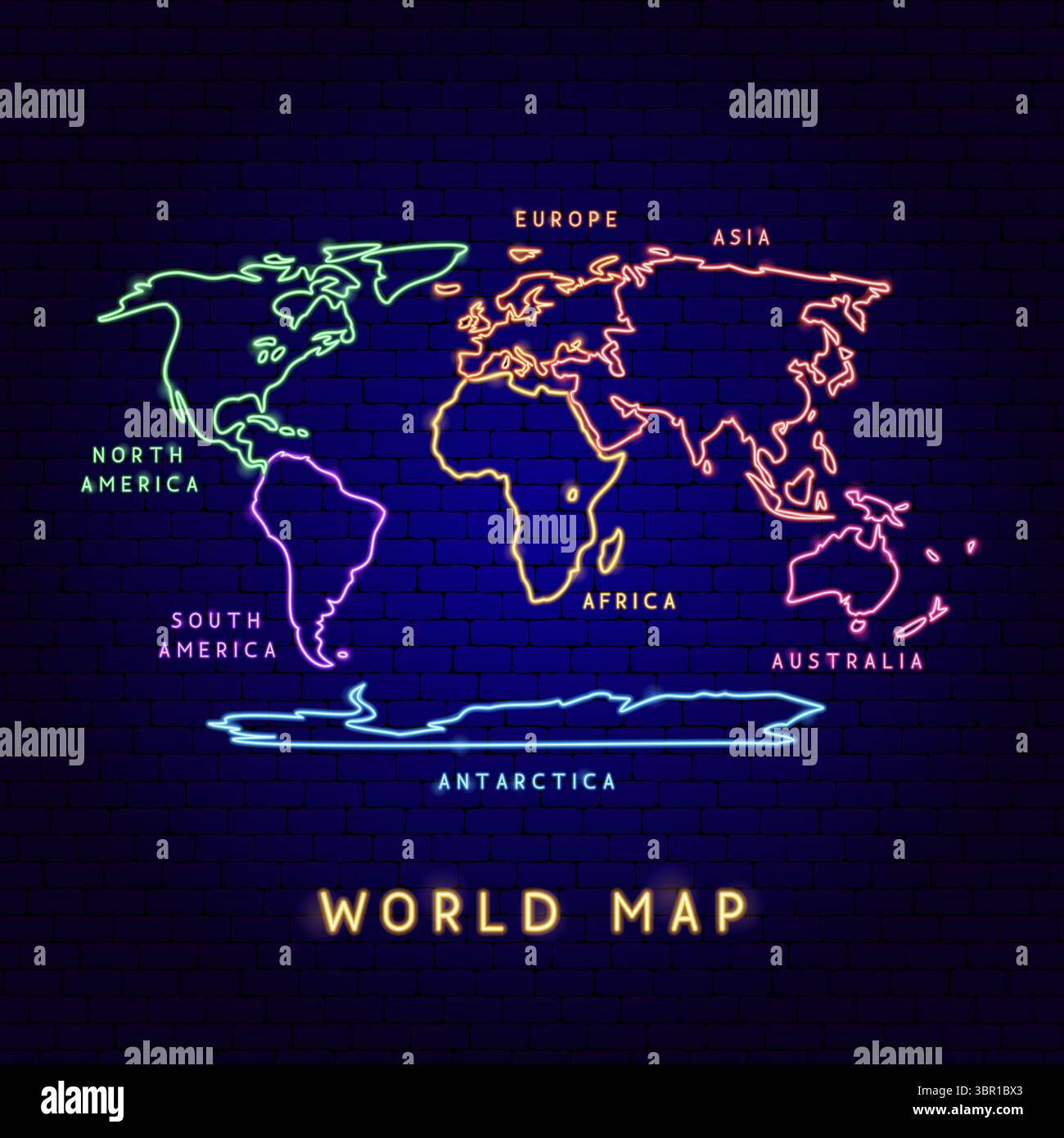 South africa neon map hi-res stock photography and images - Alamy