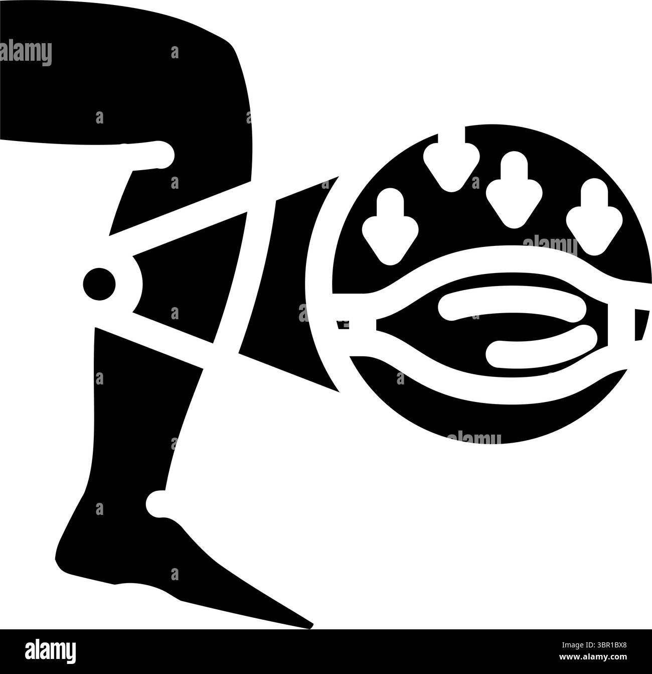 duchenne muscular dystrophy disease glyph icon vector illustration ...