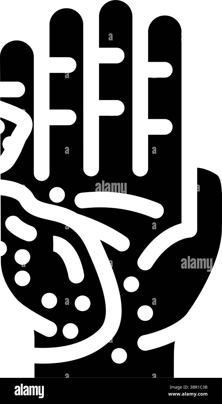 epidermolysis bullosa disease glyph icon vector illustration Stock ...