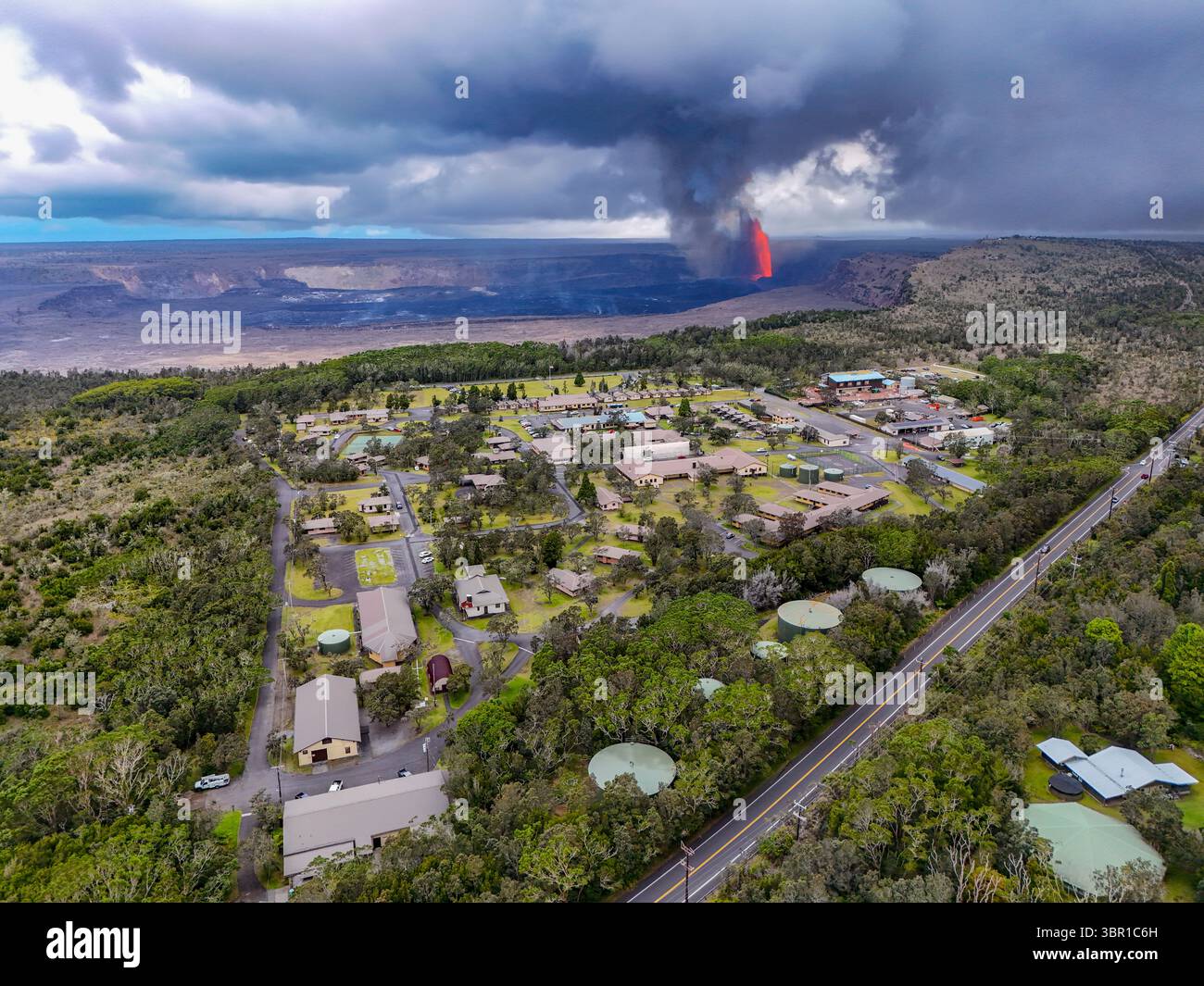 Kilauea Military Camp, HVNP, Island Of Hawaii Stock Photo - Alamy