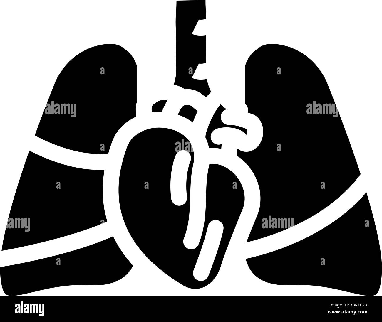 primary pulmonary hypertension glyph icon vector illustration Stock ...