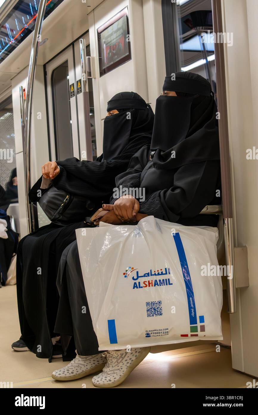 Riyadh, Saudi Arabia - December 22, 2024: Passengers aboard modern ...