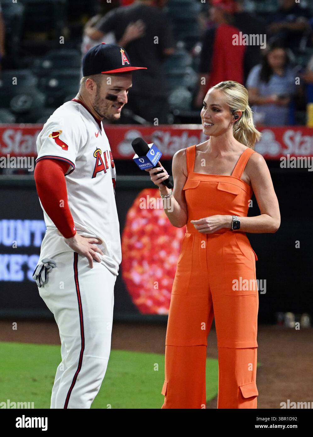 ANAHEIM, CA - JULY 09: Los Angeles Angels designated hitter Mike Trout ...