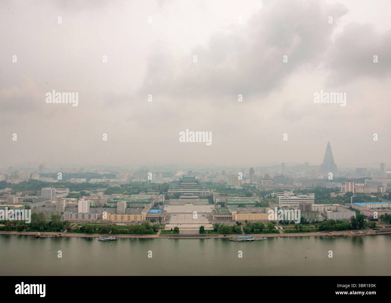 City skyline and Taedong river, DGC, Pyongyang, North Korea Stock Photo ...