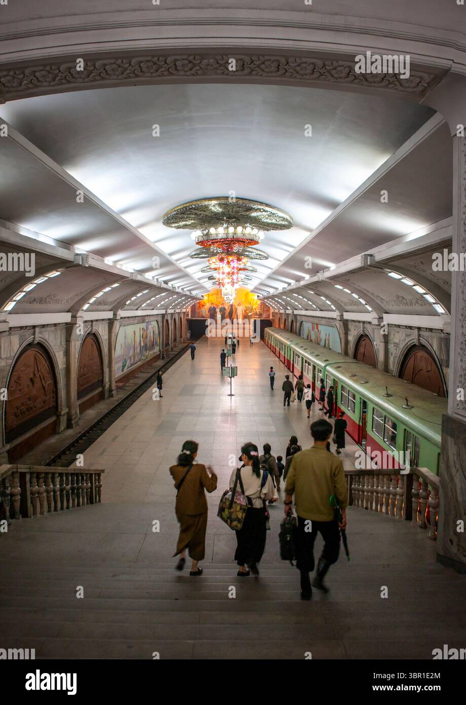 North Korean people in Yonggwang station, DGC, Pyongyang, North Korea ...