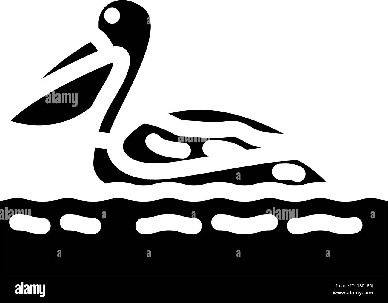 Bird ocean glyph icon Cut Out Stock Images & Pictures - Alamy