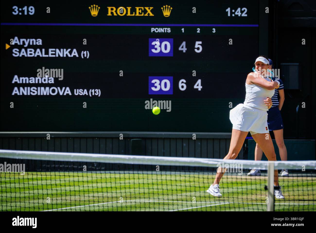 Amanda Anisimova (USA) during the Semi Final match against Aryna ...