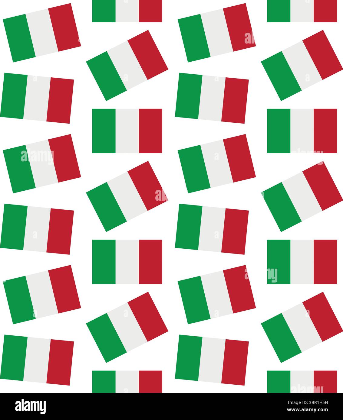 Vector seamless pattern of flat Italian flag isolated on white ...