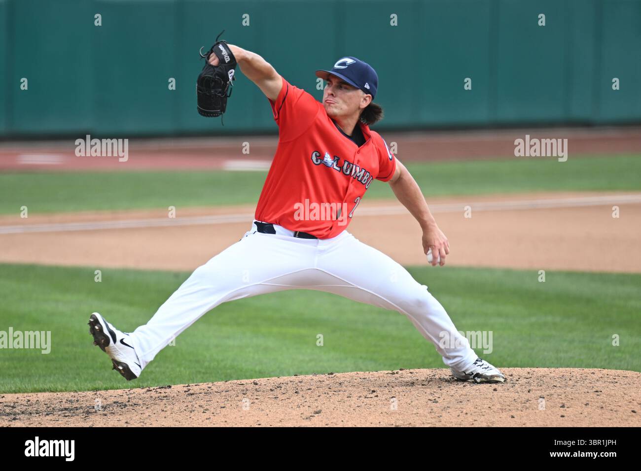 July 10, 2025: Columbus Clippers pitcher Will Dion (23) pitches against ...