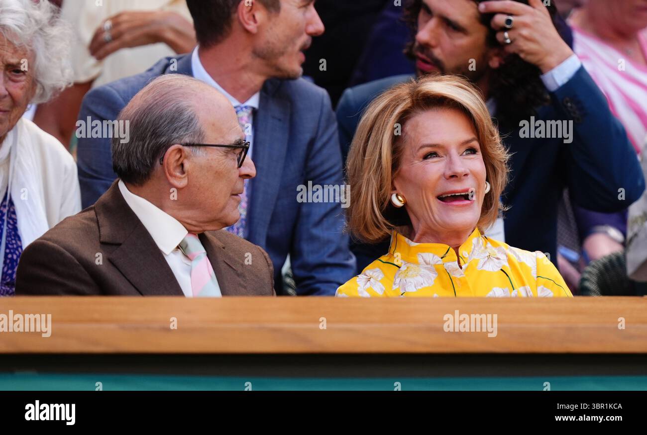 Harriet Stephen in the Royal Box (right) with Sir David Suchet in the ...