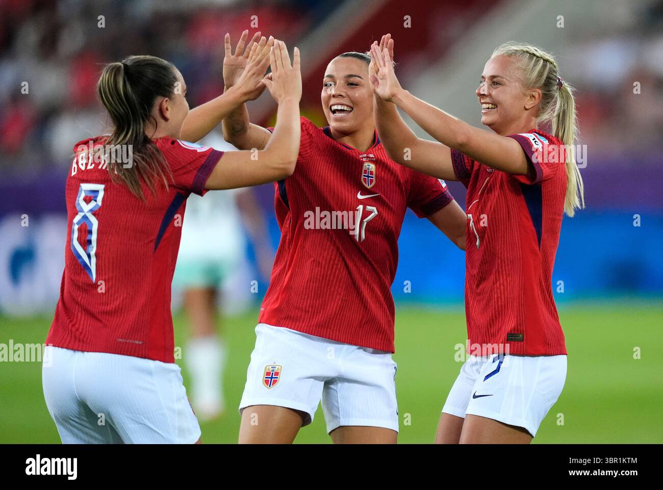 (left to right) Norway's Vilde Boe Risa, Celin Bizet Ildhusoy and ...