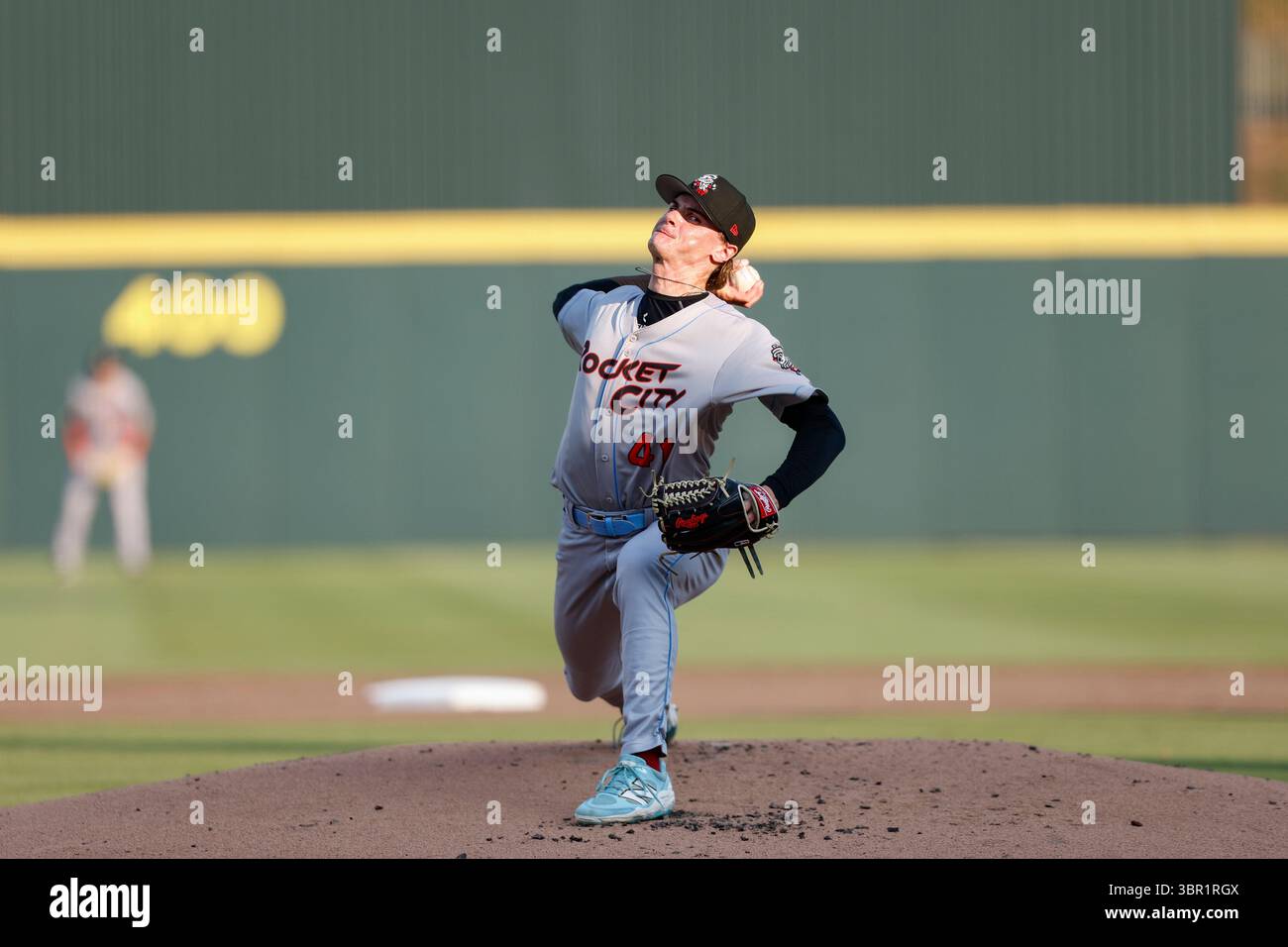 Rocket City Trash Pandas starting pitcher George Klassen (41) in action ...