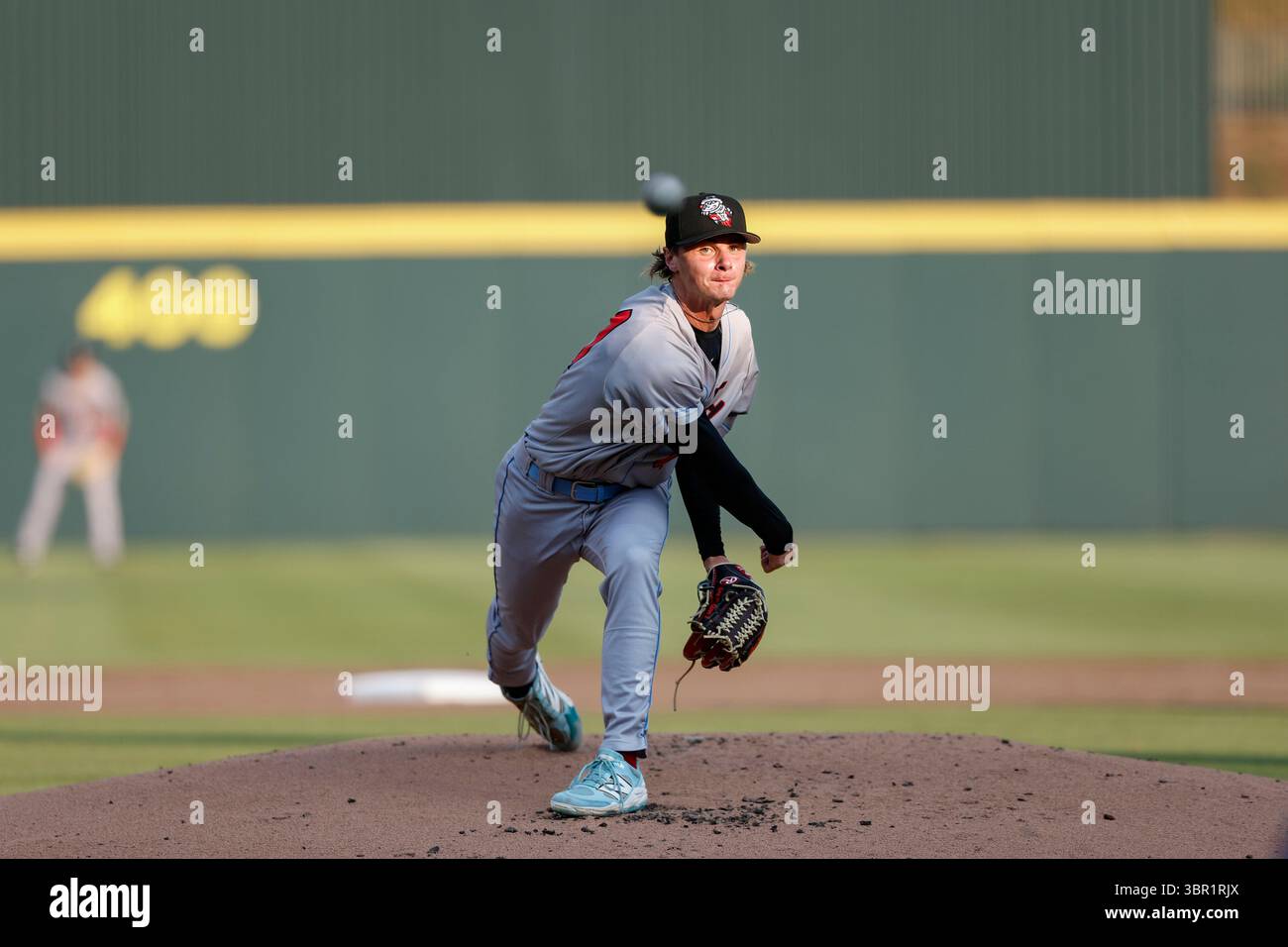 Rocket City Trash Pandas starting pitcher George Klassen (41) in action ...