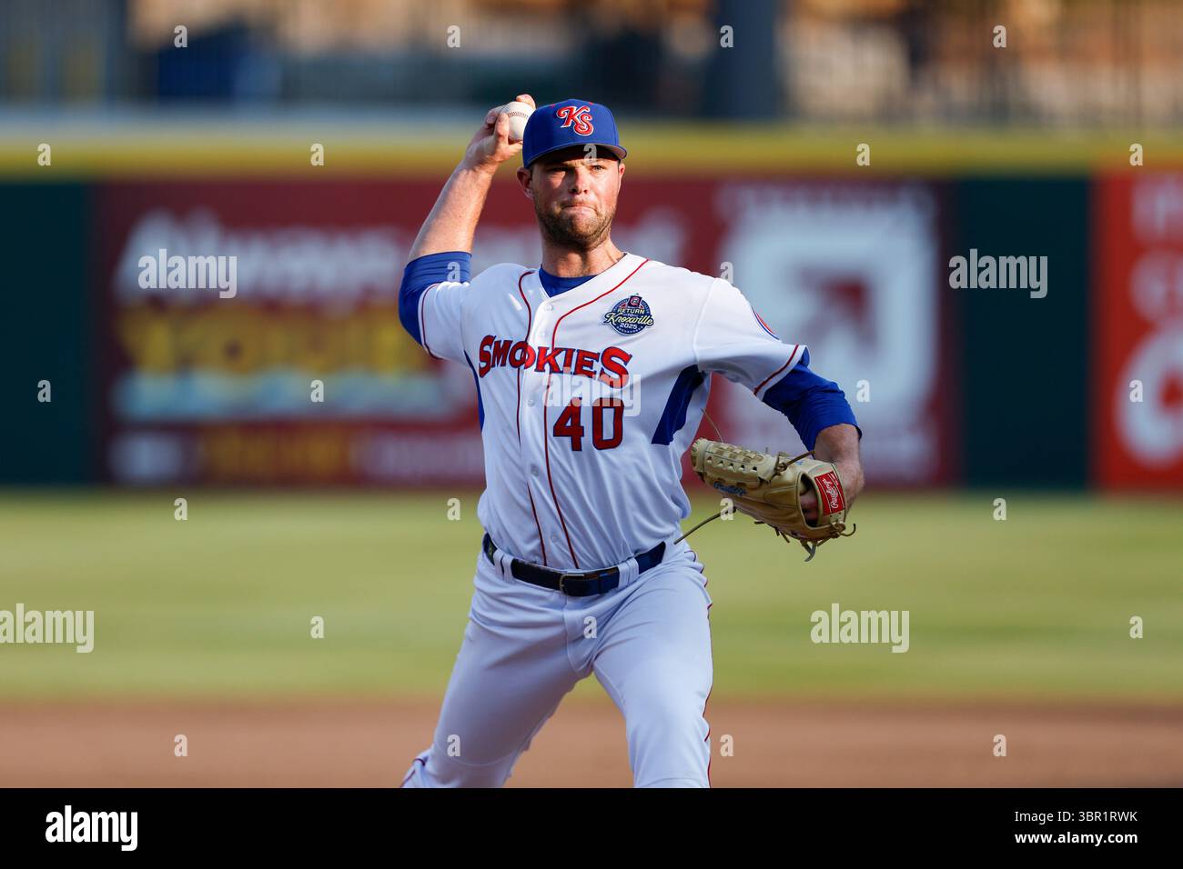 Knoxville Smokies starting pitcher Chris Clarke (40) in action against ...