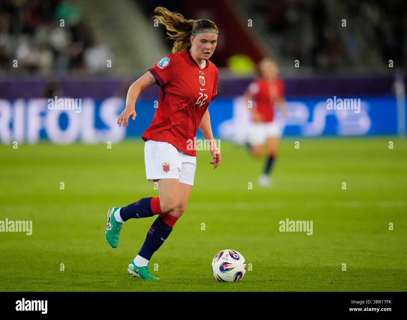 Norway's Signe Gaupset during the UEFA Women's Euro 2025 Group A match ...