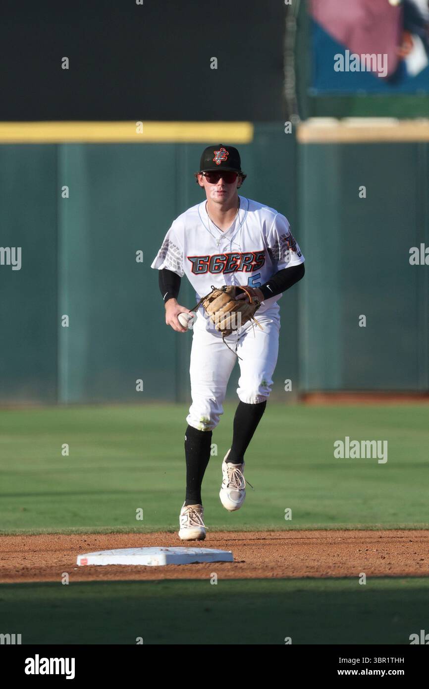 John Wimmer (5) of the Inland Empire 66ers in the field against the ...