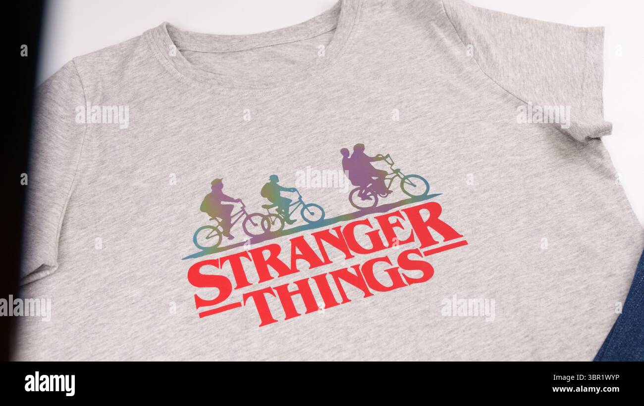 Retro Style T-Shirt Design with Stranger Things TV show Graphic ...