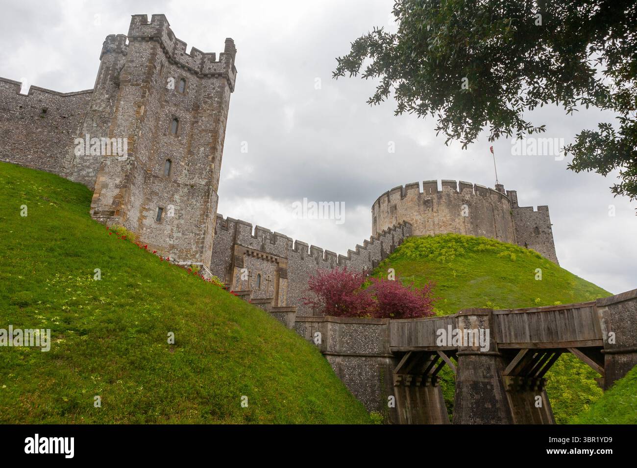 The 13th century Bevis Tower in the North Bailey and the 12th century ...