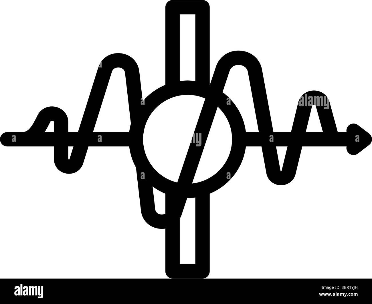 tunneling quantum computer line icon vector illustration Stock Vector ...