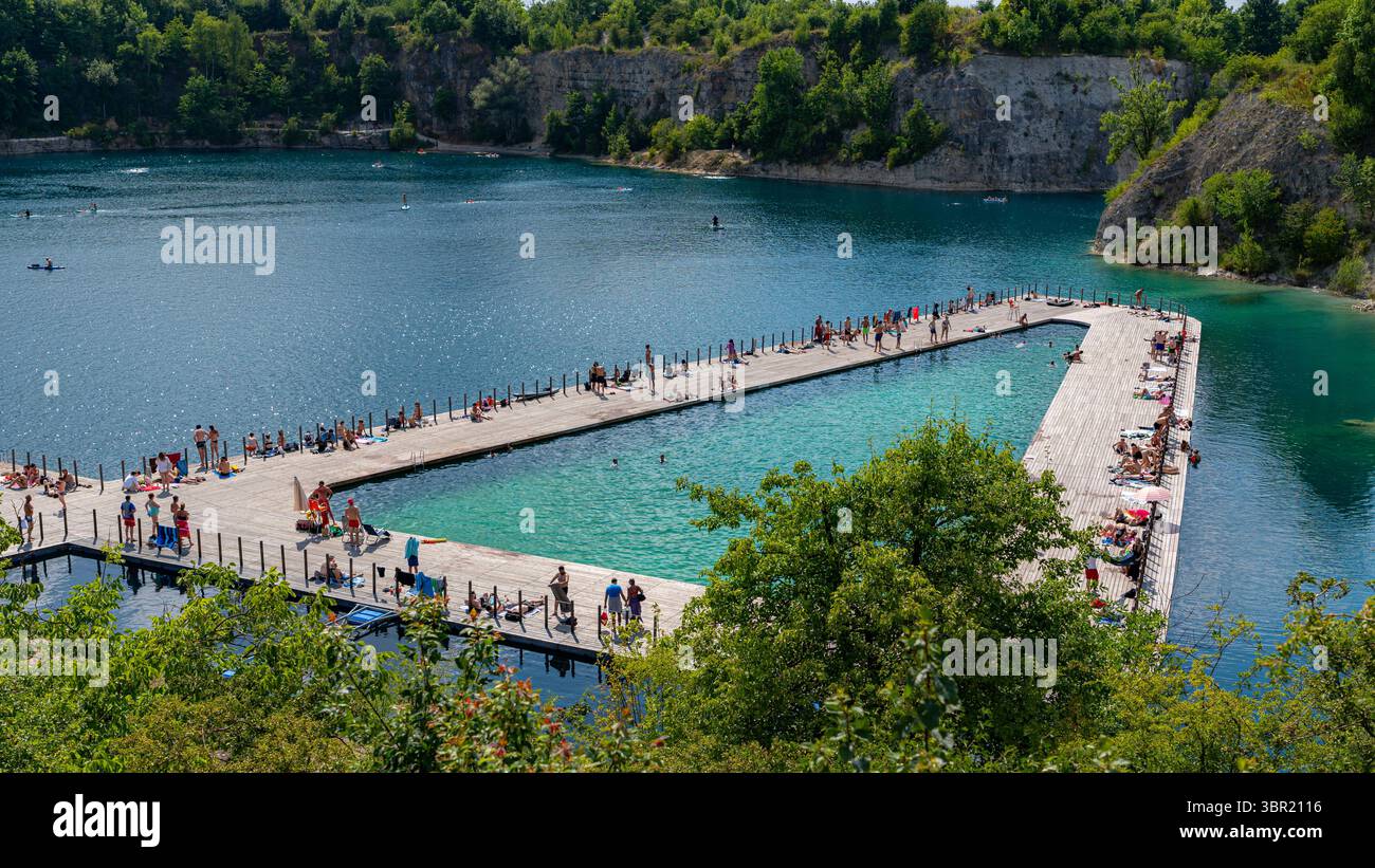 Former limestone quarry near Kraków, now a public park with turquoise ...