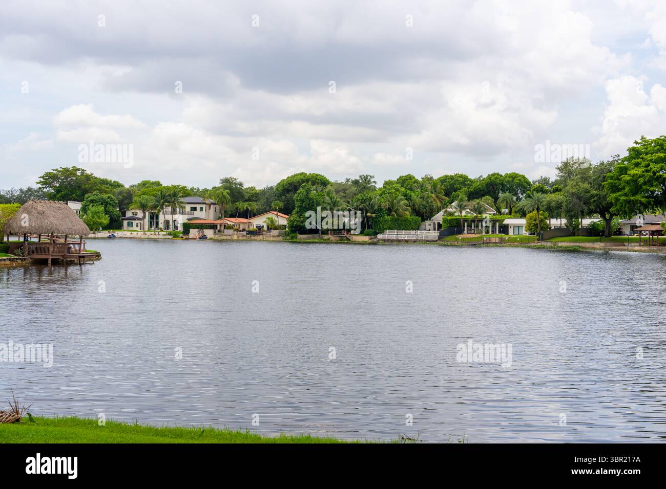 Miami Lakes, FL, USA - July 7, 2025: Luxury waterfront homes in Miami ...