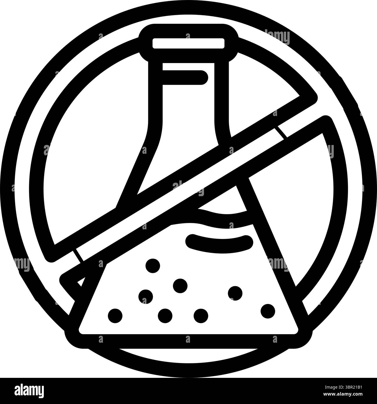 chemical free line icon vector illustration Stock Vector Image & Art ...
