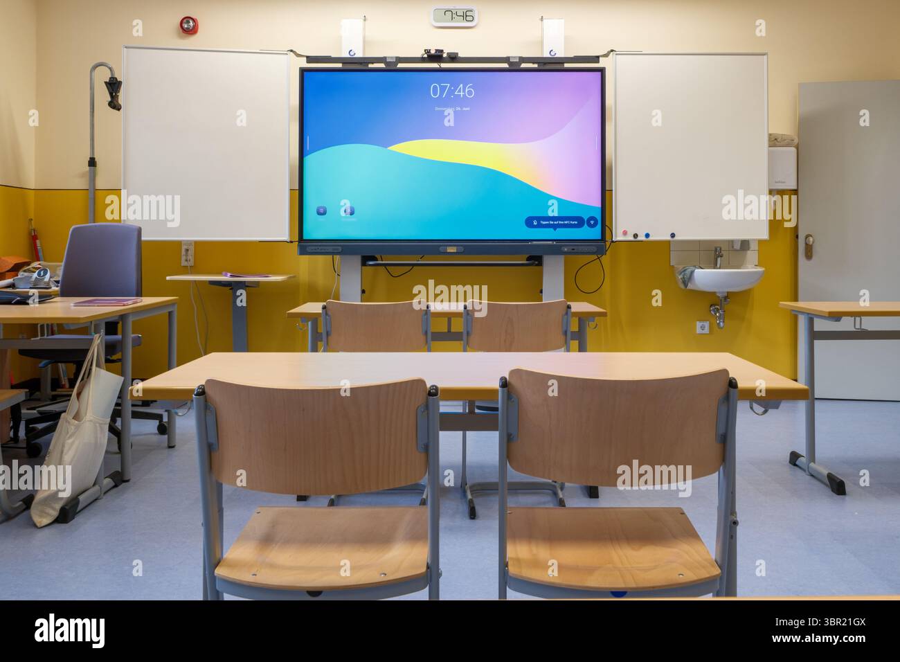 In a German classroom with a digital whiteboard Stock Photo - Alamy