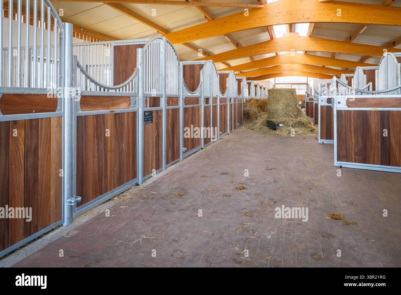 inside a newly built horse stable on a farm Stock Photo - Alamy