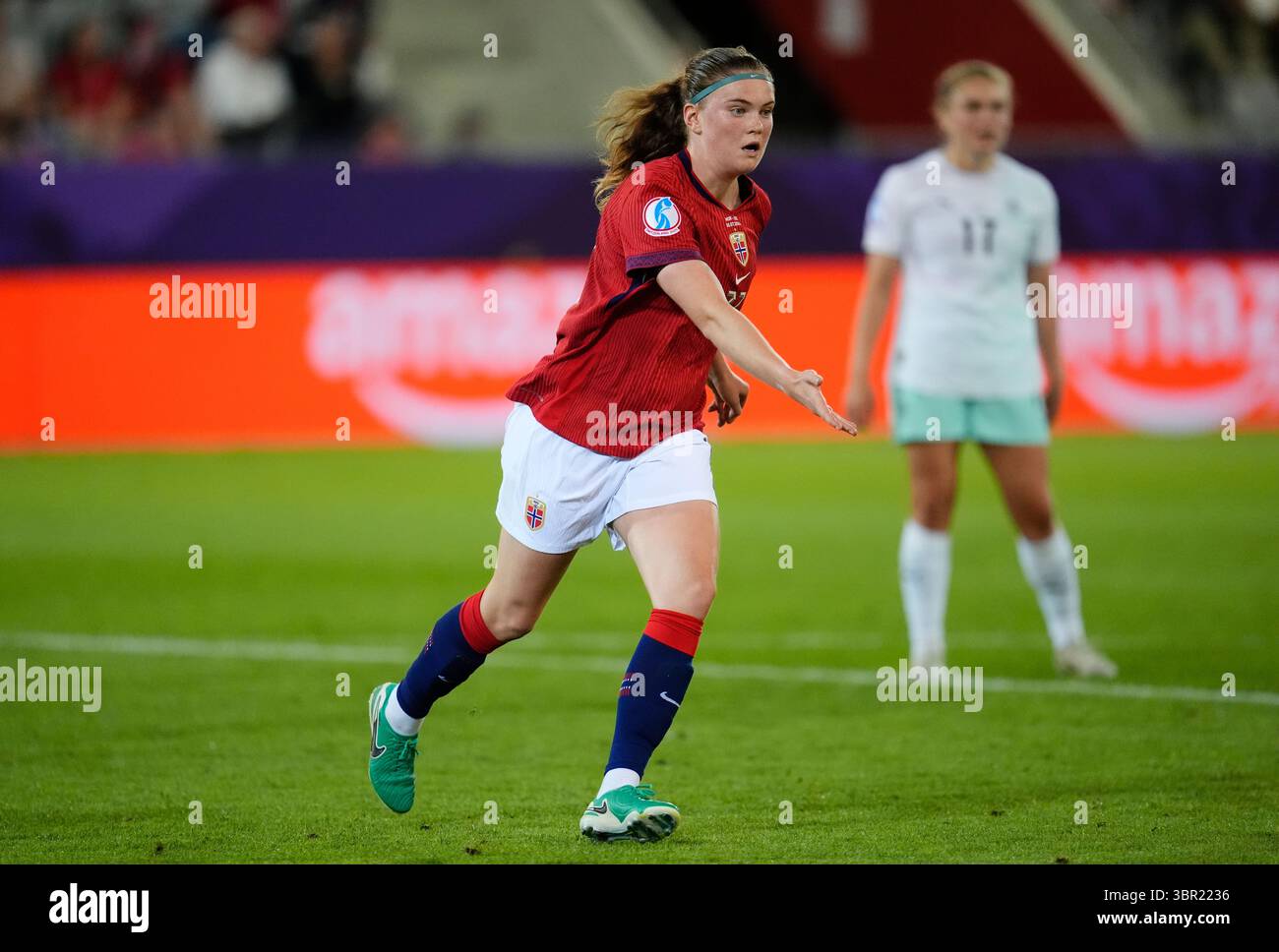 Norway's Signe Gaupset during the UEFA Women's Euro 2025 Group A match ...
