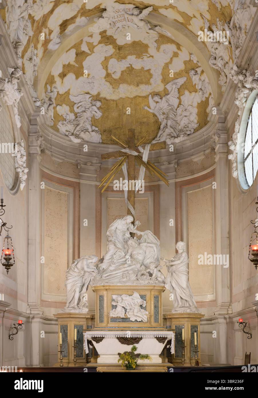 Marble Pieta by Filippo Parodi in the Cappella della Pieta, Basilica di ...