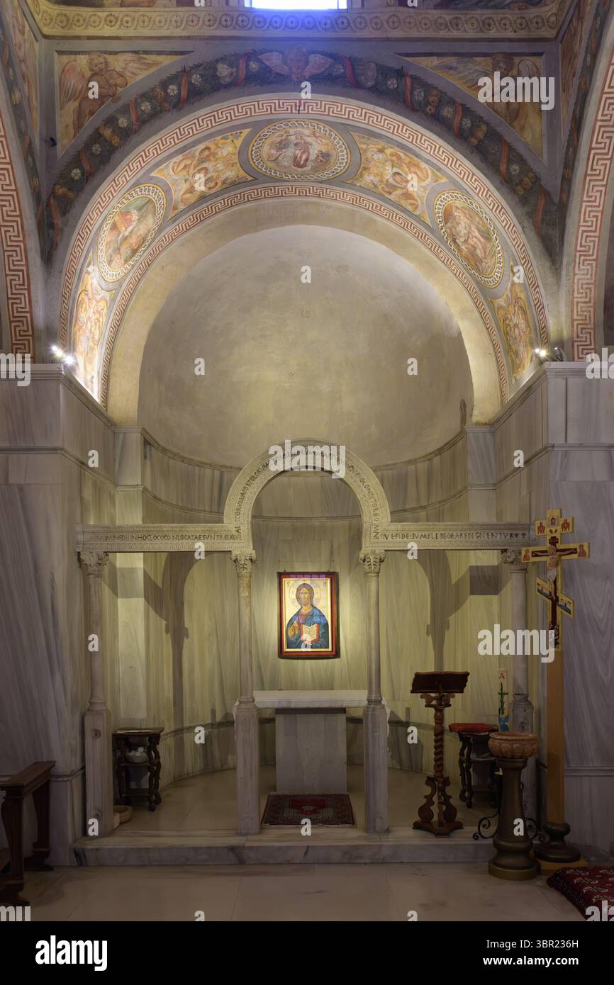 Interior view of Sacello di San Prosdocimo, Padua, Italy. Early ...