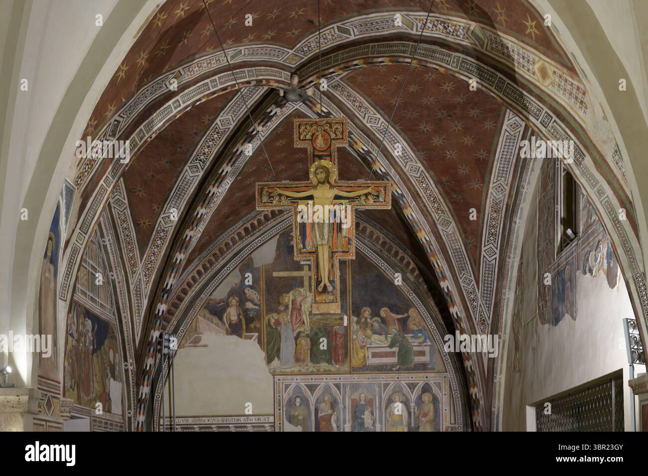 Interior of Oratory of the Crucifix in Basilica of Saint Clare, Assisi ...