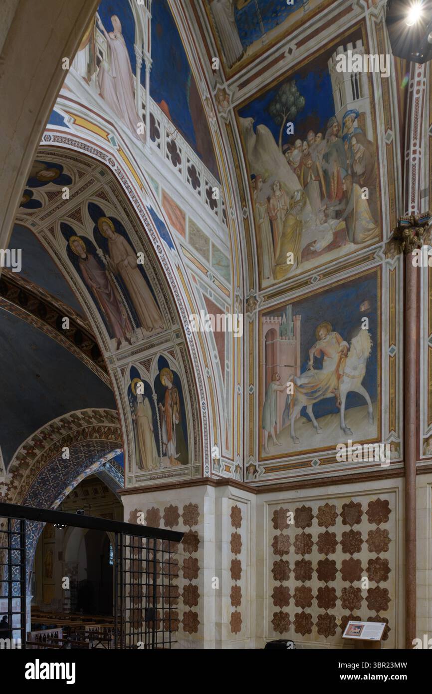 Fresco cycle by Simone Martini in the Chapel of Saint Martin, Lower ...