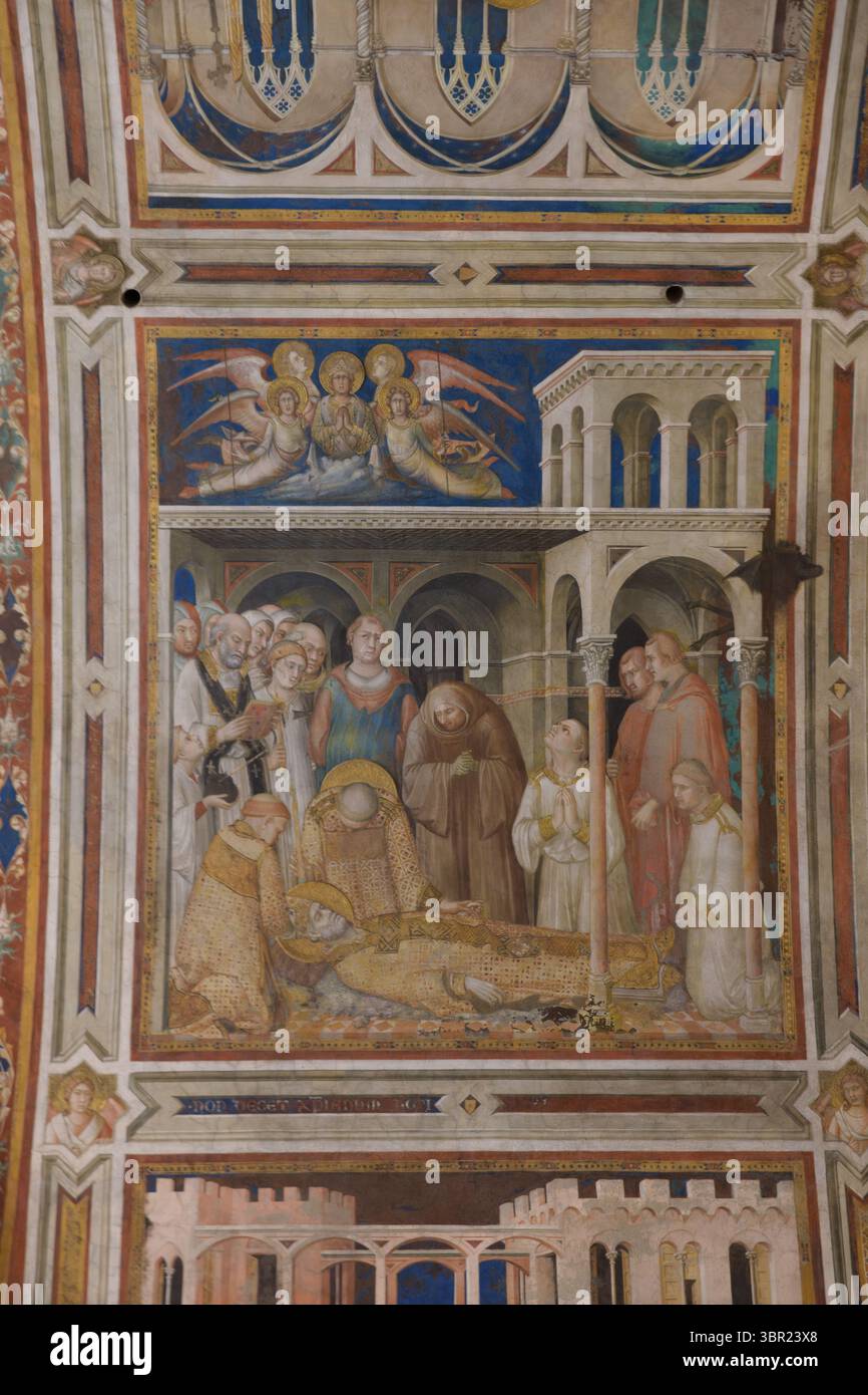 Fresco by Simone Martini in the Chapel of Saint Martin, Lower Basilica ...