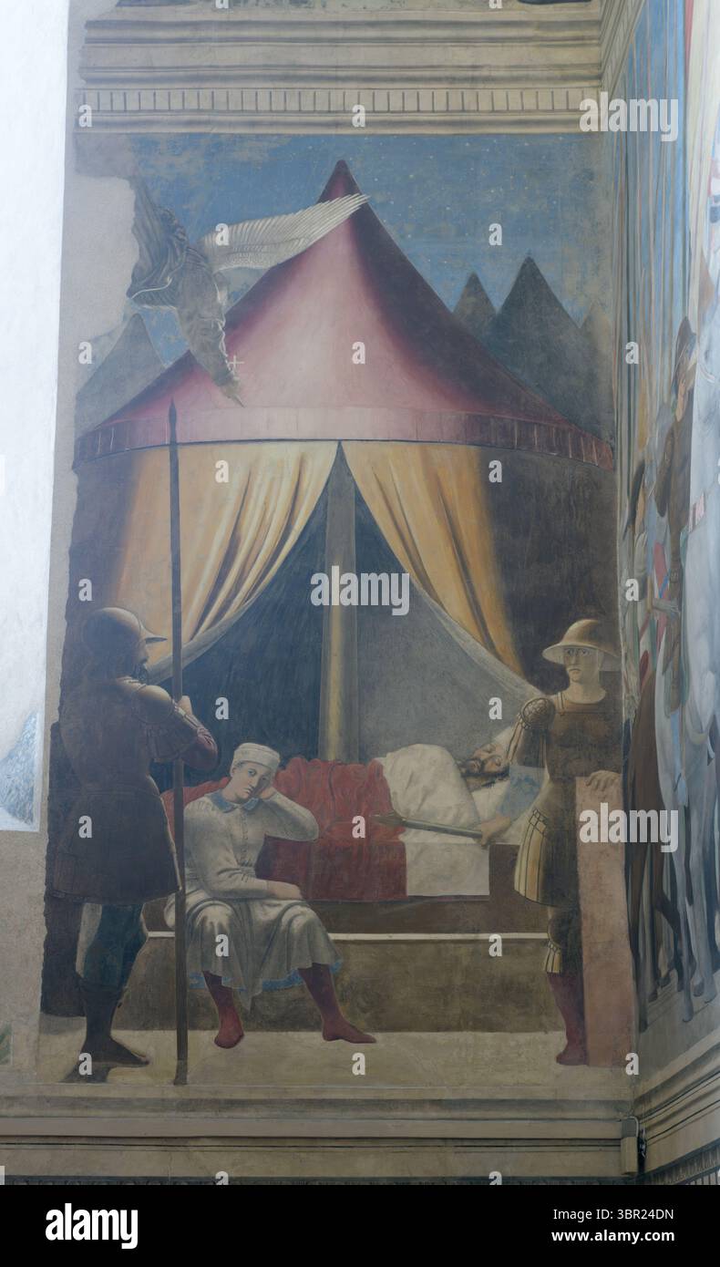 Fresco The Dream of Constantine by Piero della Francesca, 15th century ...