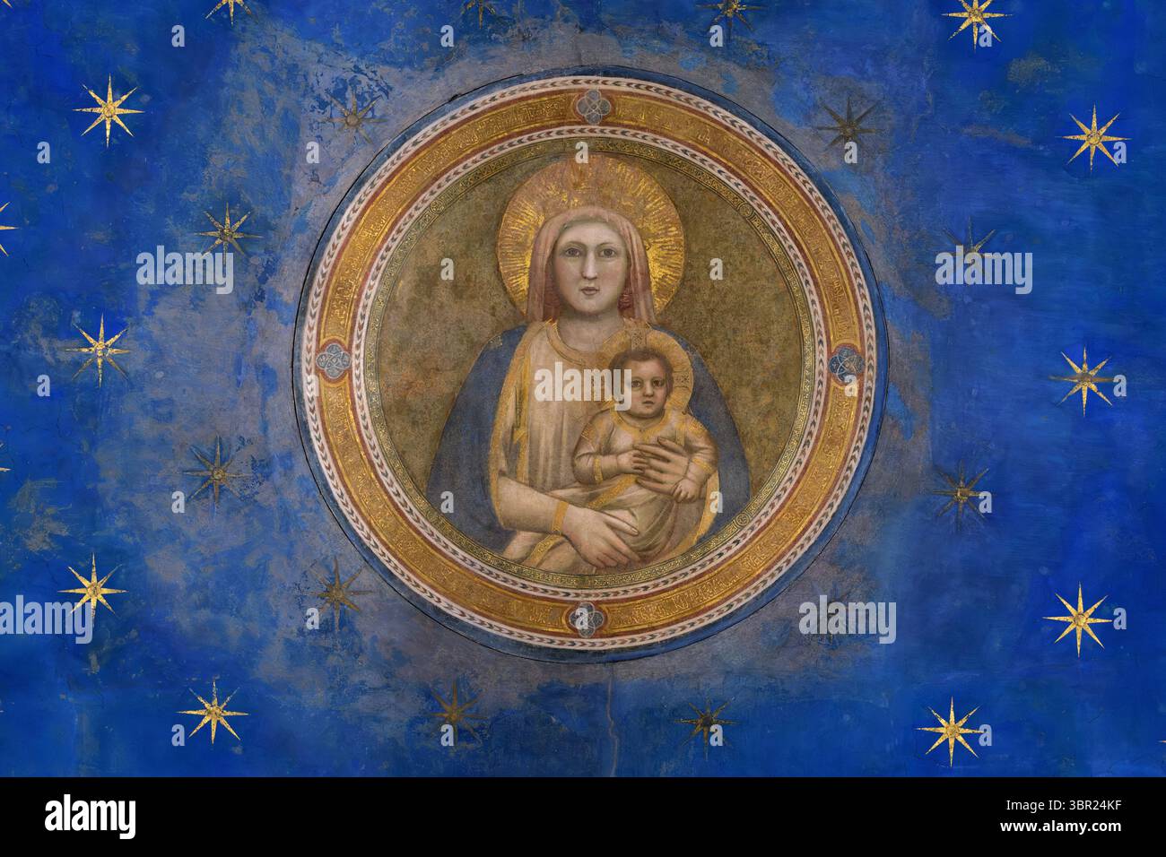 Detail of the 'Virgin Mary' fresco from the ceiling of the Scrovegni ...