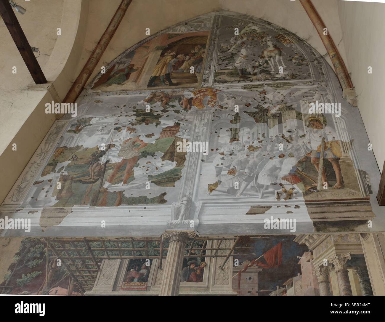 Detail of fresco depicting scenes from the life of St. Christopher ...