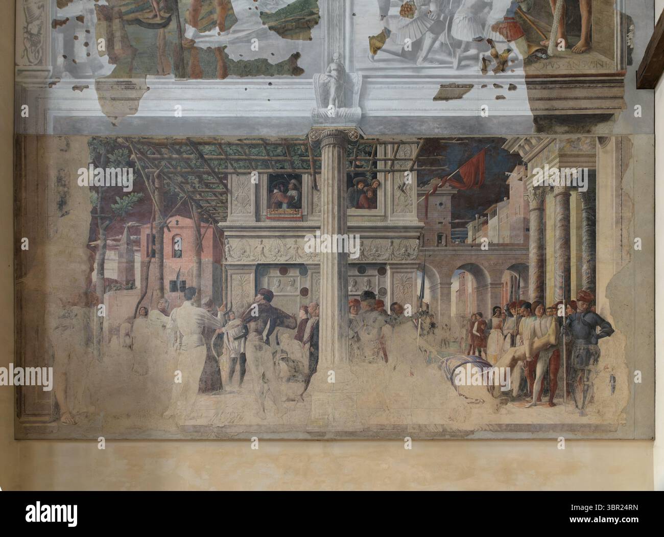 Detail of fresco depicting scenes from the life of St. Christopher ...