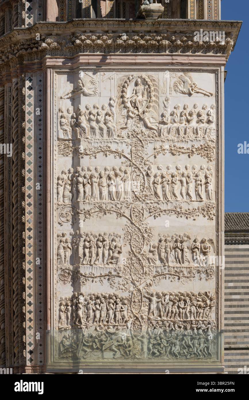 Bas-relief depicting the Creation of Adam, Orvieto Cathedral, Italy ...