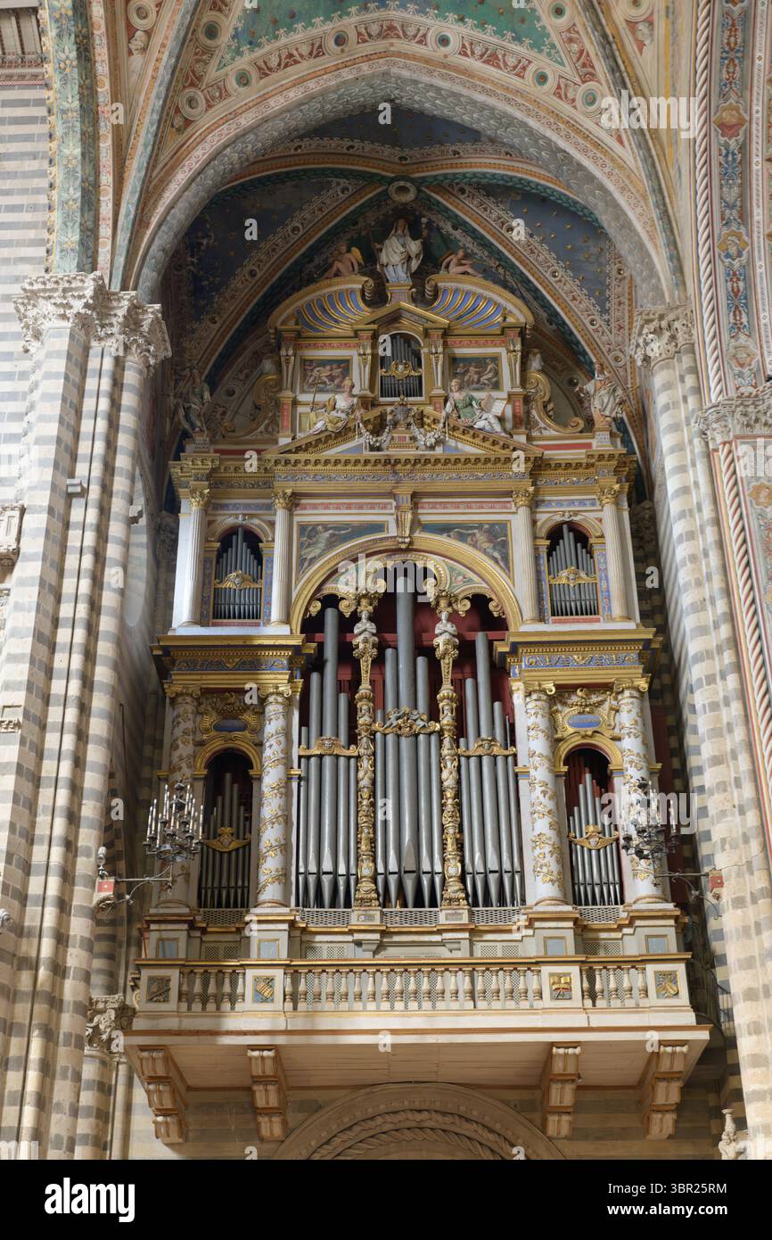 Ornate organ in the Duomo di Orvieto, Italy, showcasing Baroque ...