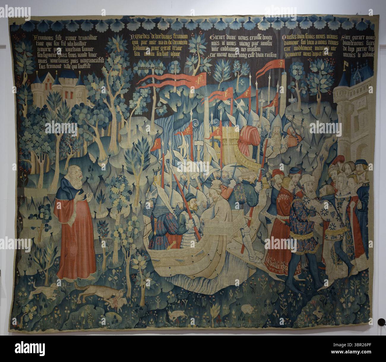 "The Story of Jourdain de Blaye" tapestry, Flemish School (14th century ...