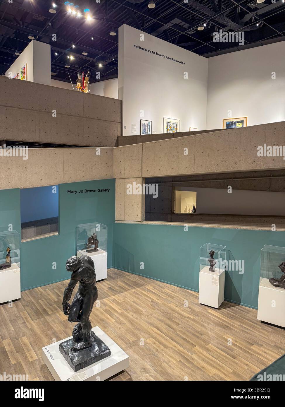 Interior of the Tucson Museum of Art in Arizona, with it's multi-level ...